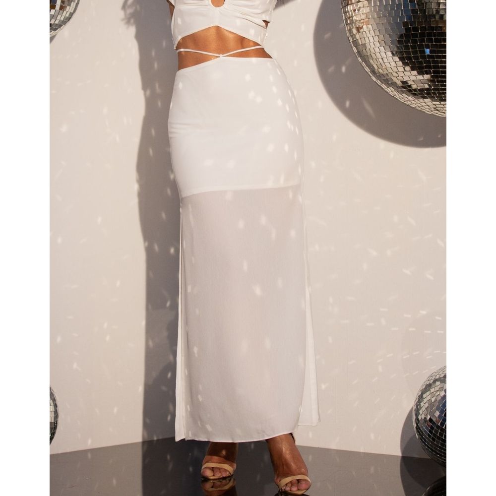 Saia Tiras Fenda Off White - Murau