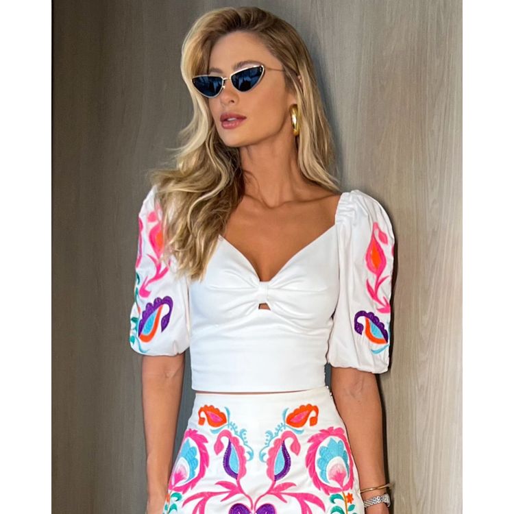 Top Cropped Off White - Murau